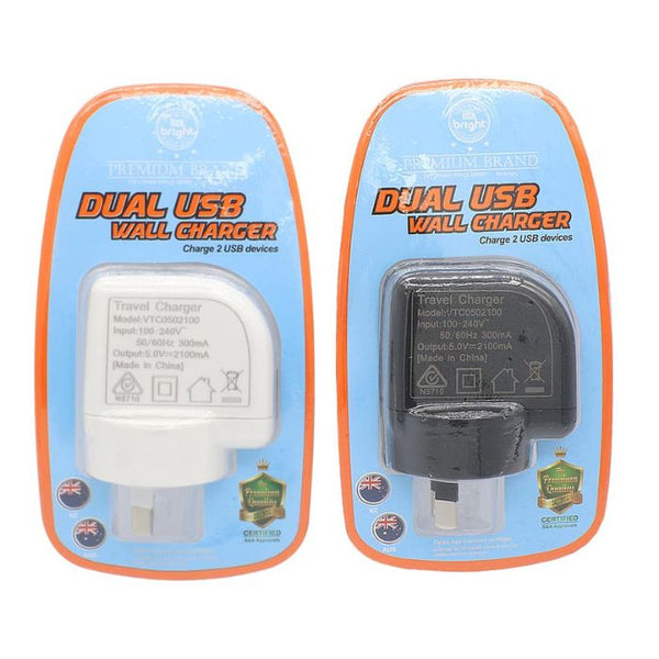 2A Output Dual USB AC Wall Charger – Sunny's Variety Stores