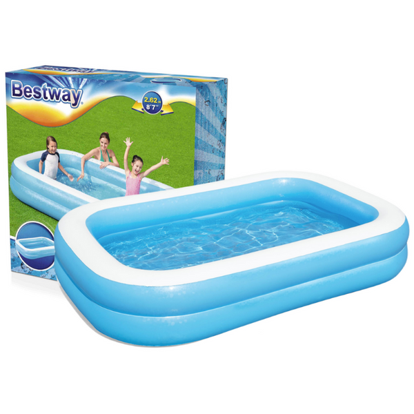 Blue Rectangular Pool 2.62m x 1.75m x 51cm – Sunny's Variety Stores