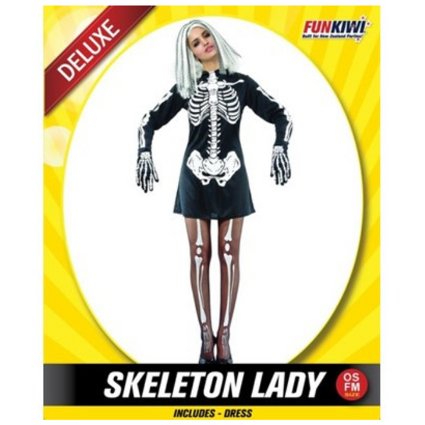 Deluxe Adult Costume - Skeleton Lady 86787 – Sunny's Variety Stores