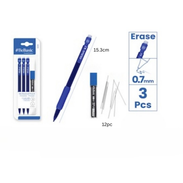 Plastic Mechanical Pencil 3pk - 0.7mm Lead – Sunny's Variety Stores