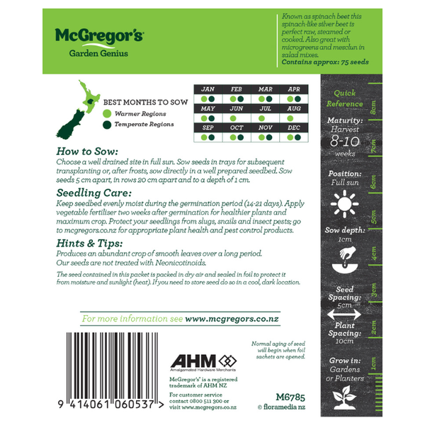 SEEDS M6785 SILVERBEET PERPETUAL – Sunny's Variety Stores