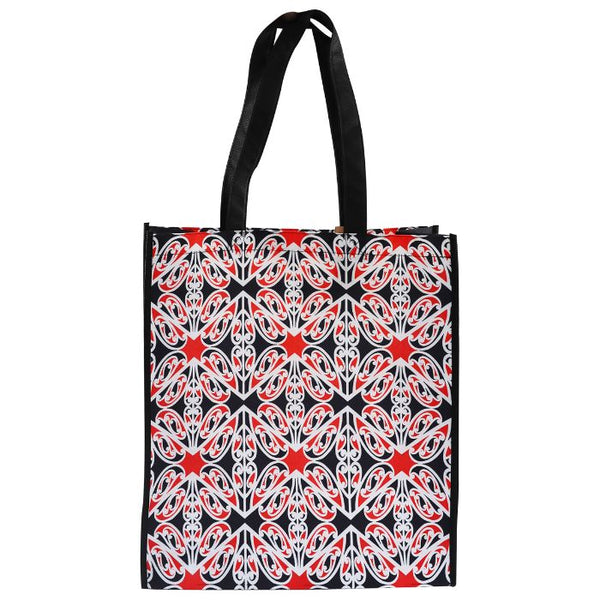 Shopping Bag NZ Laminated Maori Design 38x34x12cm – Sunny's Variety Stores