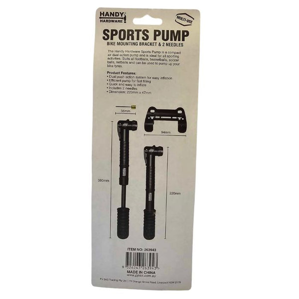 Sports Pump (Includes Mounting Bracket & 2 Needles) – Sunny's Variety ...