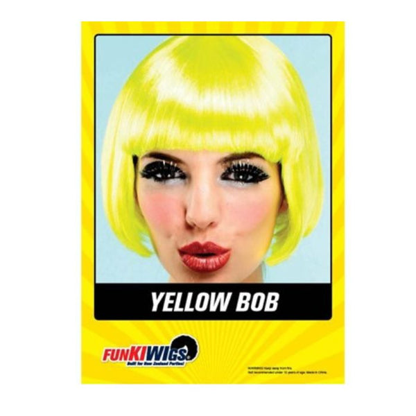 Wig - Fluro Yellow bob – Sunny's Variety Stores